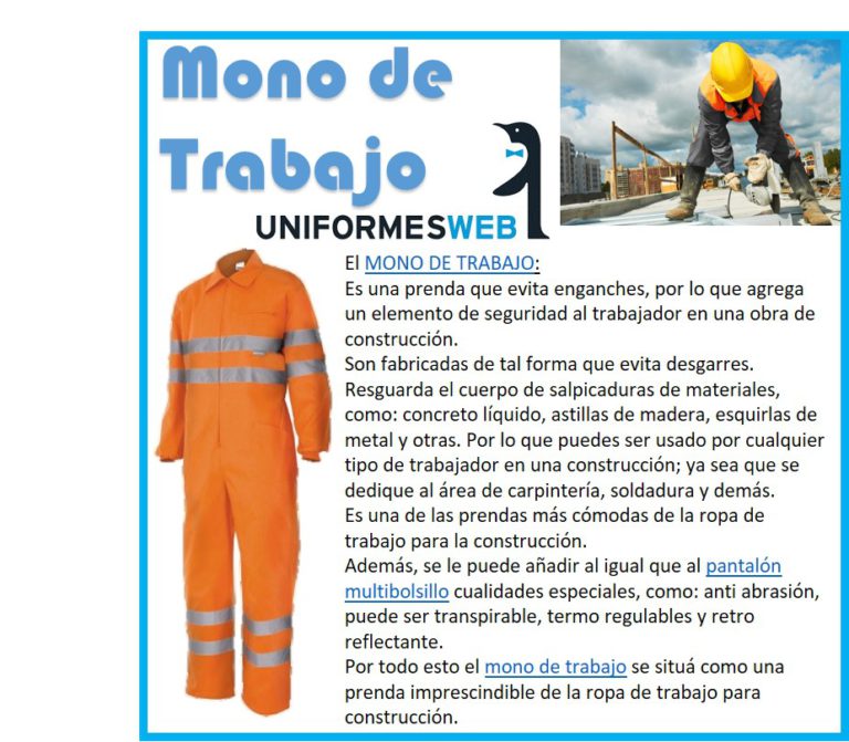 Ropa de Trabajo para Construcción - Uniformes Web
